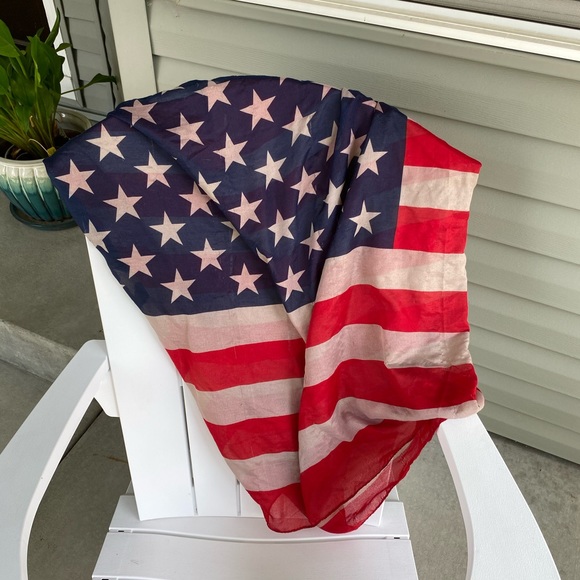 Accessories | Womens American Flag Sheer Neckerchief Wrap | Poshmark